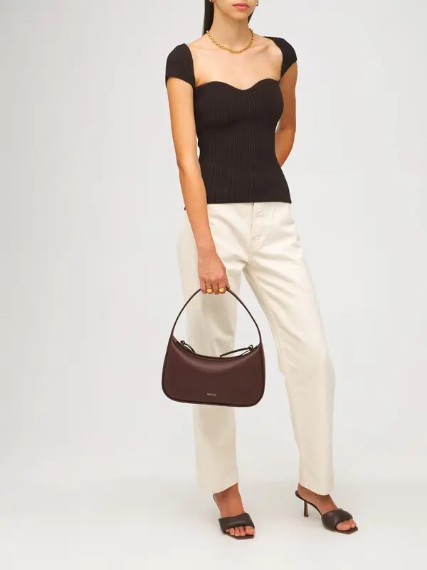 Neous Delphinus Leather Shoulder Bag - Chocolate | Editorialist