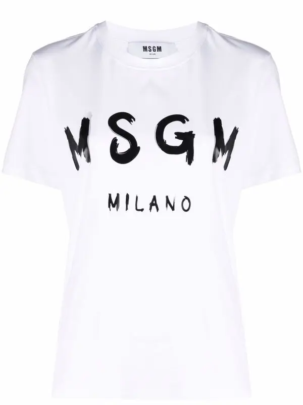 MSGM Logo-print T-shirt - White