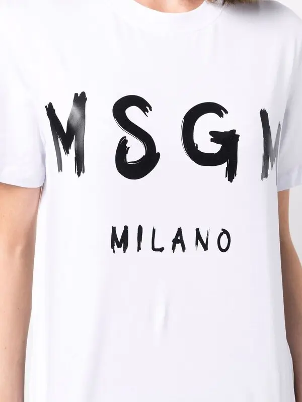 MSGM Logo-print T-shirt - White