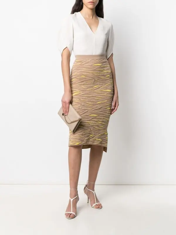Stella McCartney Animal Pattern Knitted Skirt