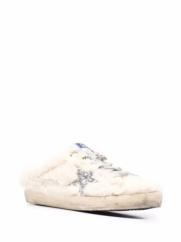 GOLDEN GOOSE Super-star Sabot Shearling Sneakers