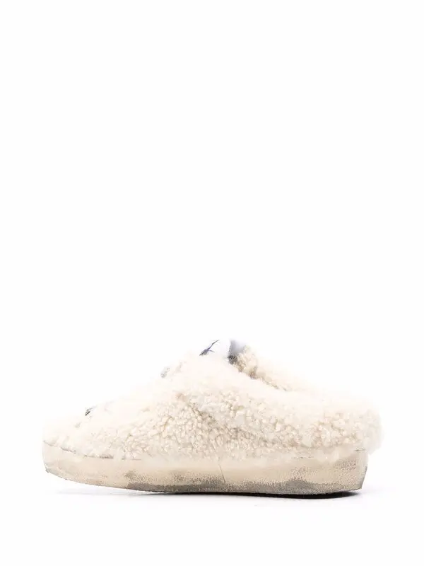 GOLDEN GOOSE Super-star Sabot Shearling Sneakers