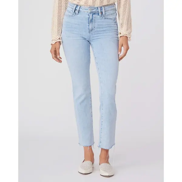 Paige Cindy Raw Hem Straight Jeans