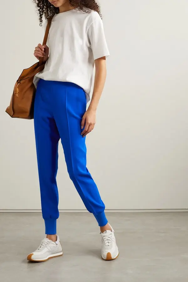 Stella McCartney Net Sustain Julia Crepe Track Pants