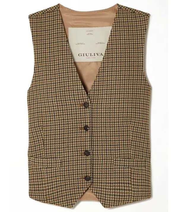 Giuliva Heritage The Andrea Houndstooth Vest