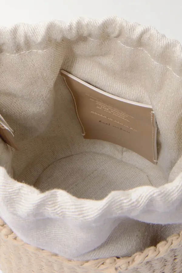 Chloé Woody Small Leather-trimmed Raffia Basket Bag - Neutrals