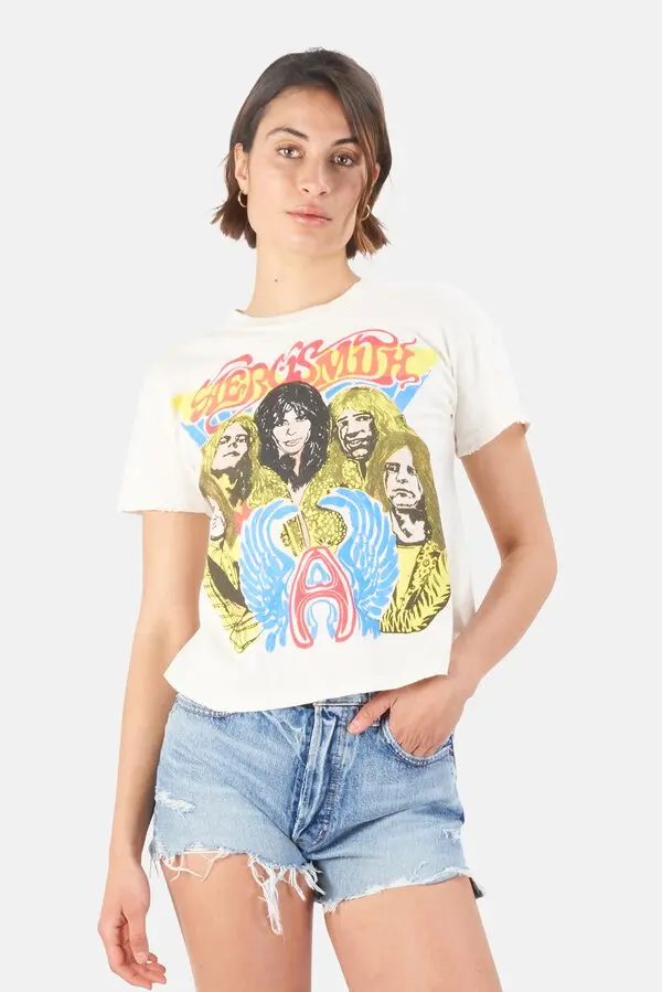 MadeWorn Aerosmith Dream On Crop T-shirt