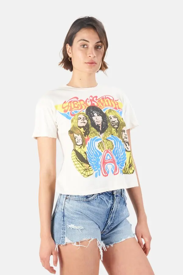 MadeWorn Aerosmith Dream On Crop T-shirt