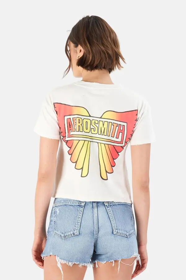 MadeWorn Aerosmith Dream On Crop T-shirt
