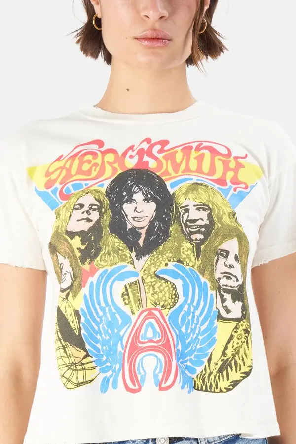 MadeWorn Aerosmith Dream On Crop T-shirt