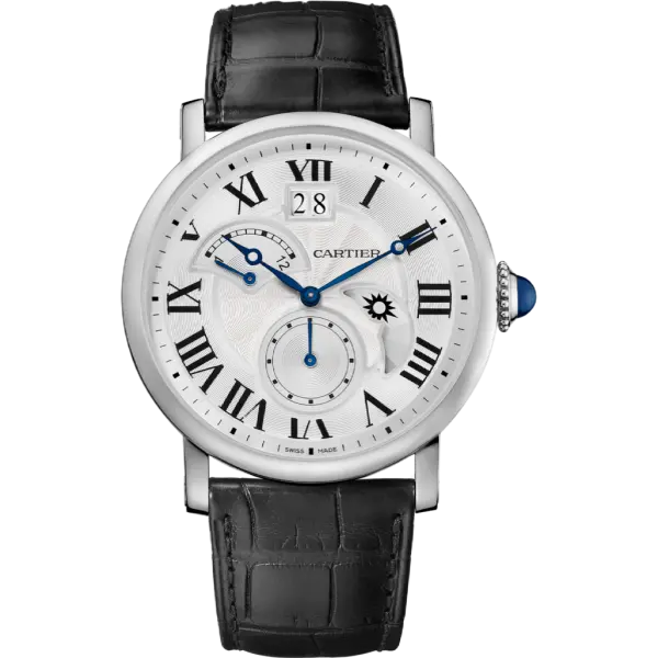 Cartier Rotonde De Watch, Large Date, Retrograde Second Time Zone And Day Night Indicator