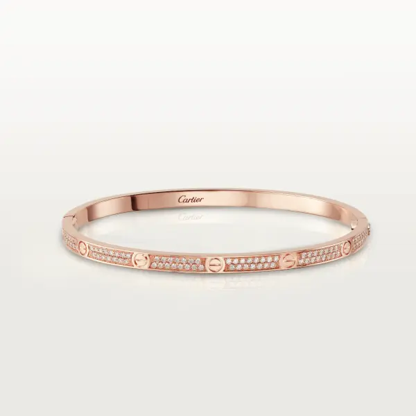 CARTIER Love Bracelet, Small Model, Paved - Pink