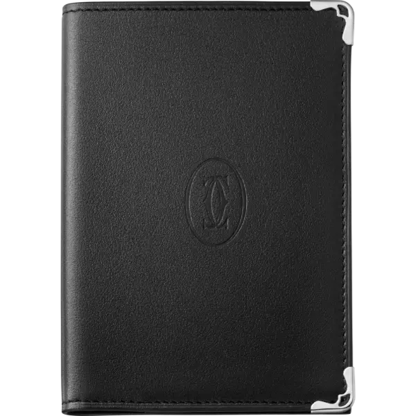 Cartier Passport Holder, Must De Black/Silver Editorialist