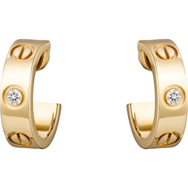 Cartier Love Earrings, 2 Diamonds