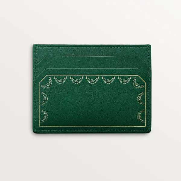 Cartier Simple Card Holder, Guirlande De - Golden/Green | Editorialist