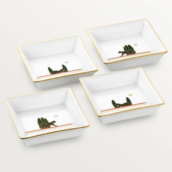 Cartier Set Of Four PanthèRe De Trinket Trays, Small Model - One