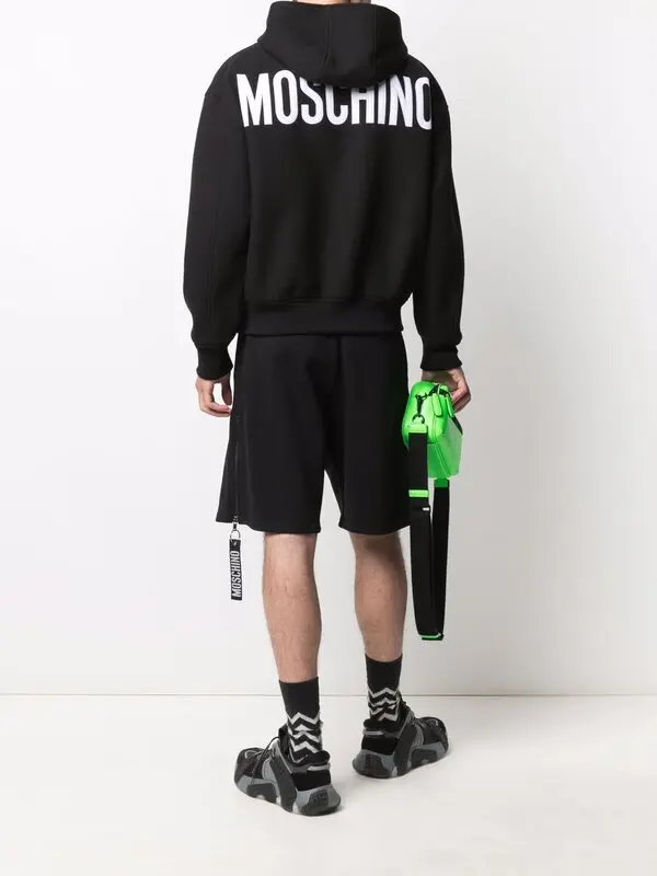 Moschino Logo-appliqué Zipped Hoodie