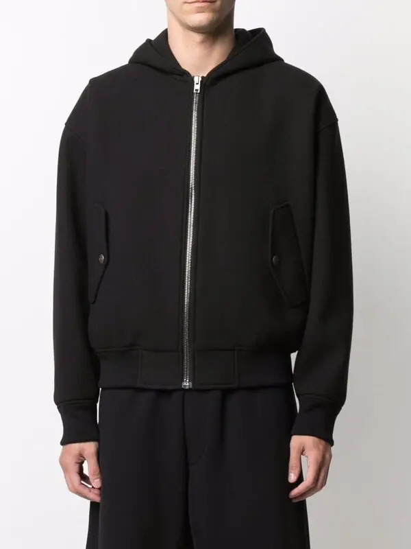 Moschino Logo-appliqué Zipped Hoodie