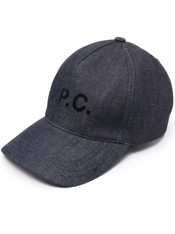A.p.c. Logo-print Cap - Blue