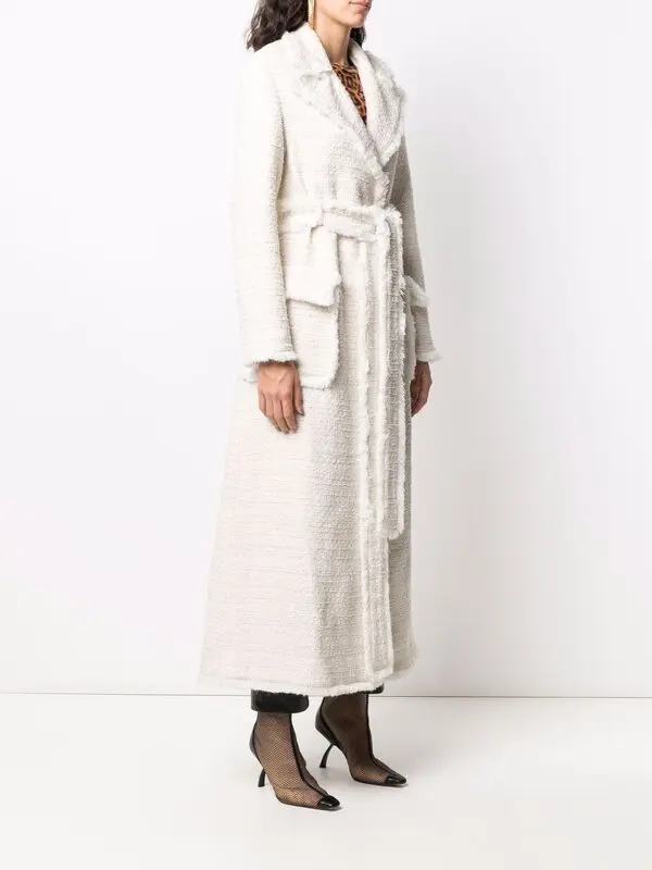 Philipp Plein Beted-waist Boucé Coat