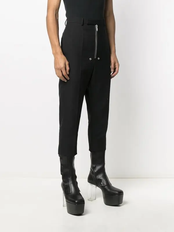 パンツ 21ss Rick Owens BELA ASTAIRES CROPPED Rick Owens Bela Astaires Cropped Trousers In Black - 50% Off