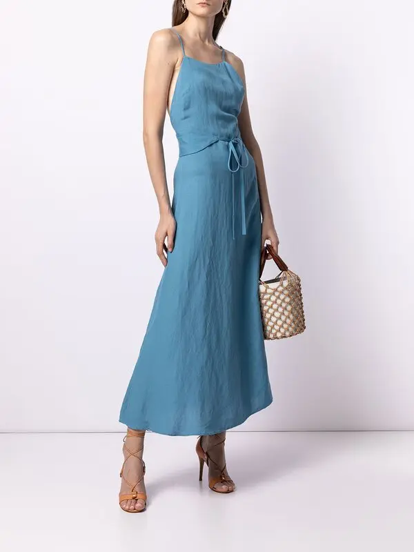 blue dress for baby girl Marseille Embossed Maxi Dress — Eucalyptus