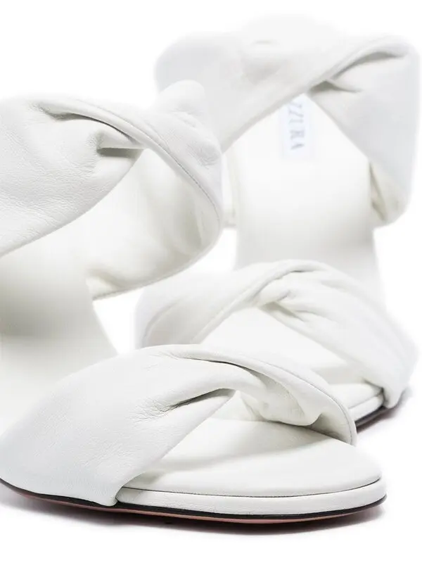 AQUAZZURA Twist 95mm Leather Sandals - White