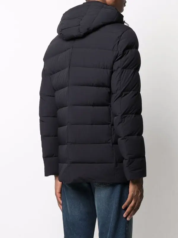 MOORER Double-breasted Padded Jacket - Blue