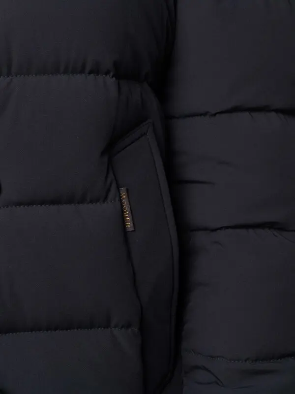 MOORER Double-breasted Padded Jacket - Blue