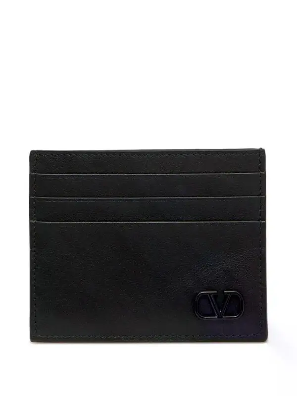 Valentino Garavani Vlogo Signature Card Holder - Black