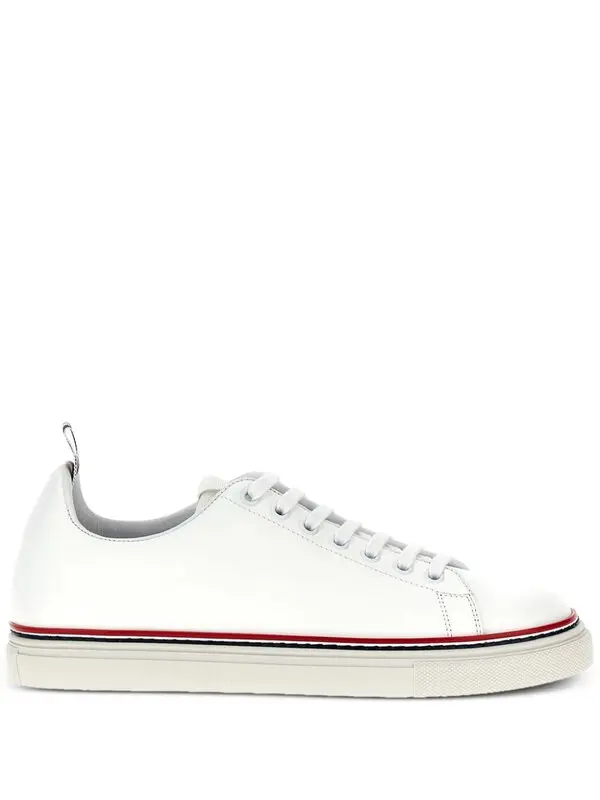 Thom Browne Calf Tennis Sneakers - White