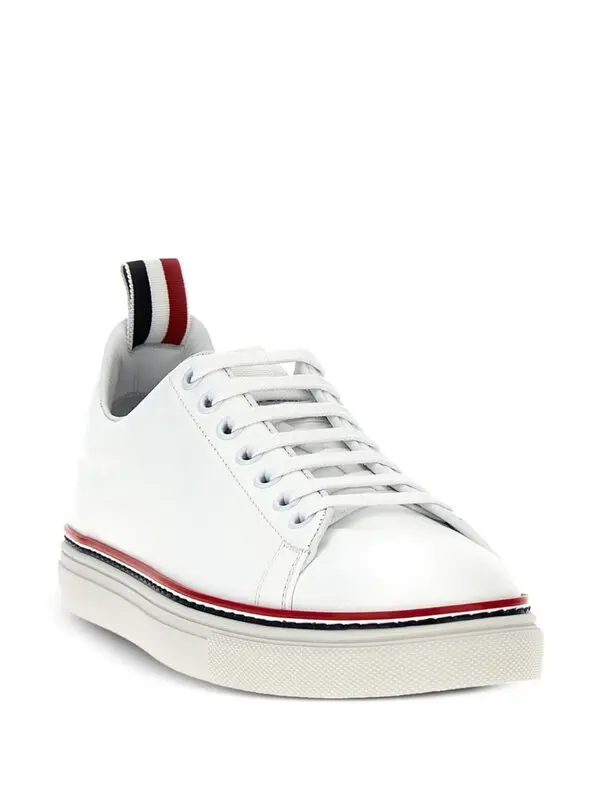 Thom Browne Calf Tennis Sneakers - White