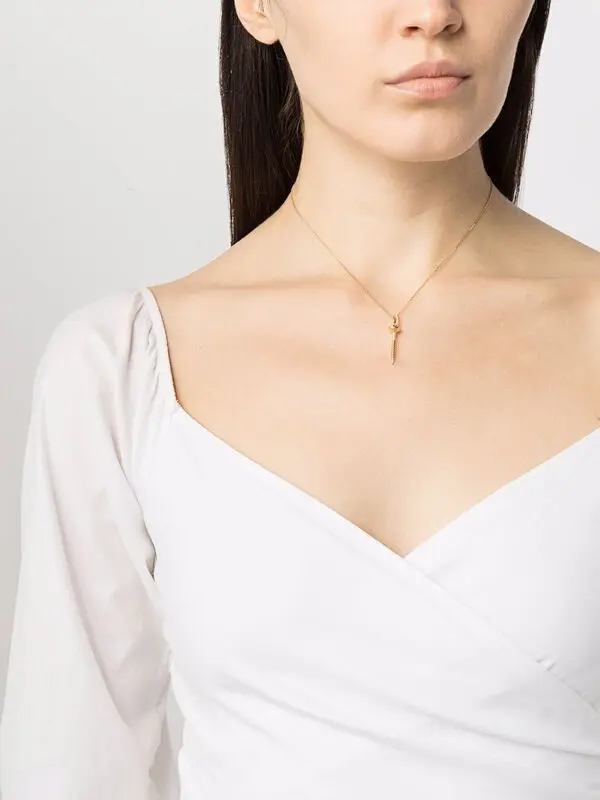 AURÉLIE BIDERMANN 18kt Yellow Diamond Screw Necklace
