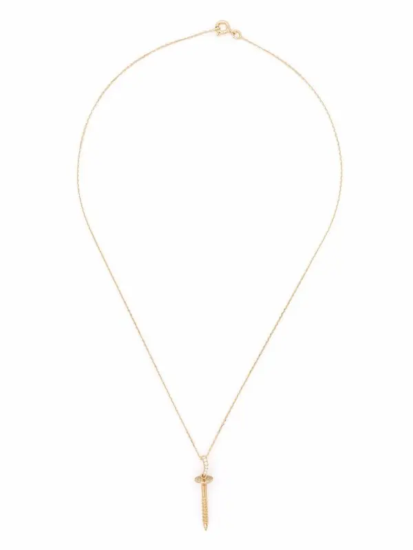 AURÉLIE BIDERMANN 18kt Yellow Diamond Screw Necklace