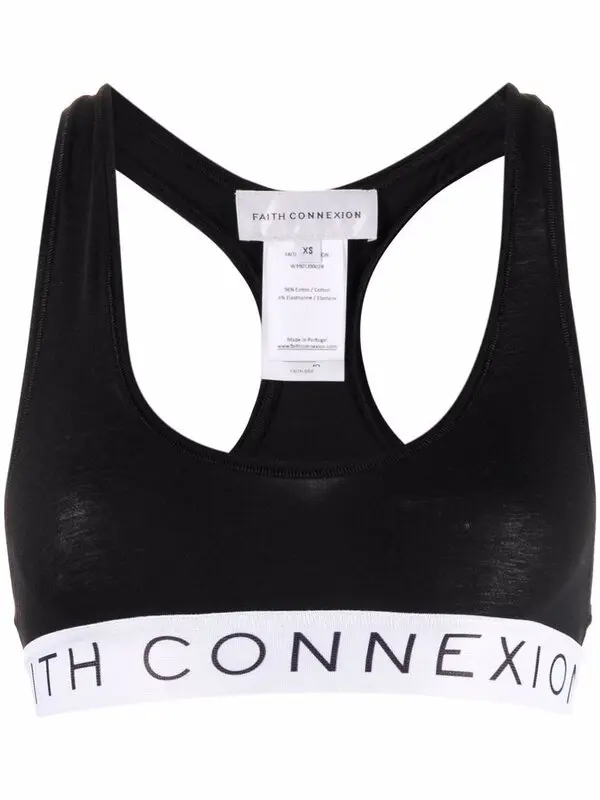 Faith Connexion Logo-tape Racerback Vest - Black