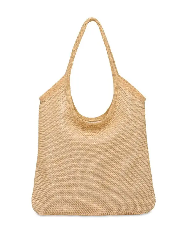 Miu Miu Logo-print Raffia Tote Bag