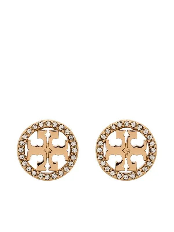 Tory Burch Miller Pavé Stud Earrings - Gold