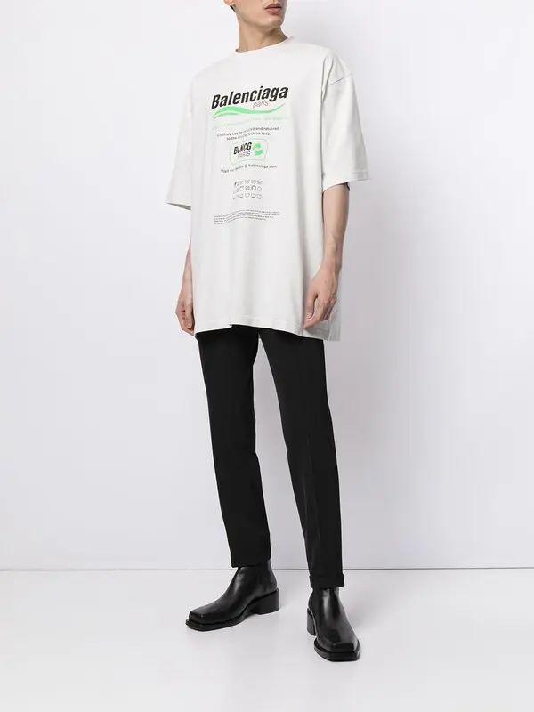Balenciaga Recycle-print Jersey T-shirt