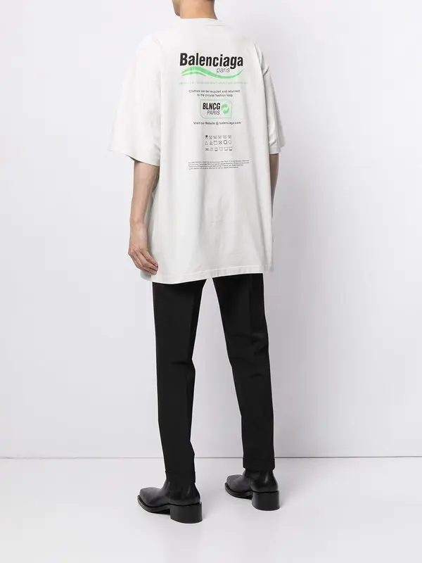 Balenciaga Recycle-print Jersey T-shirt