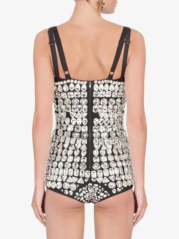 Dolce & Gabbana Sweetheart-neck Embellished Bodysuit