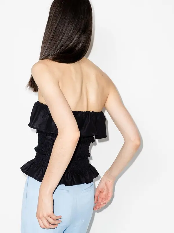 REFORMATION Millet Smocked Strapless Top
