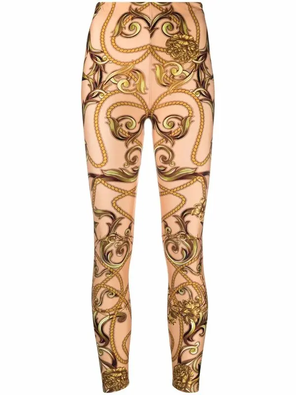 Philipp Plein New Baroque Print Leggings - Neutrals