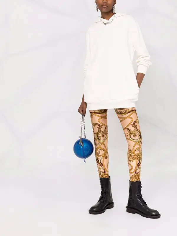 Philipp Plein New Baroque Print Leggings - Neutrals