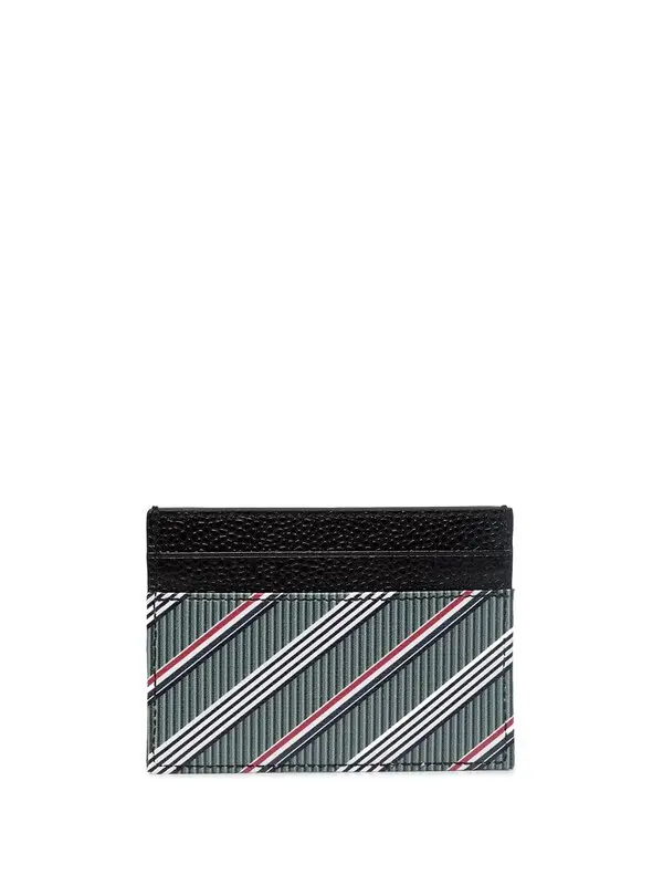 Thom Browne Rwb Stripe Leather Cardholder