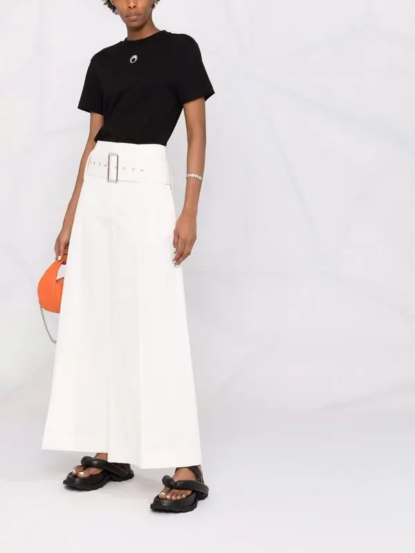 10 CORSO COMO High-waisted Wide-leg Trousers - White