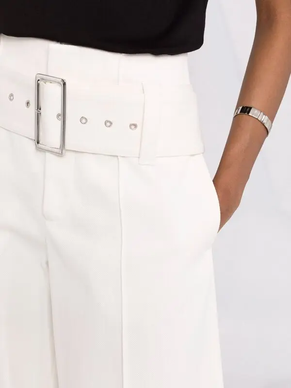 10 CORSO COMO High-waisted Wide-leg Trousers - White