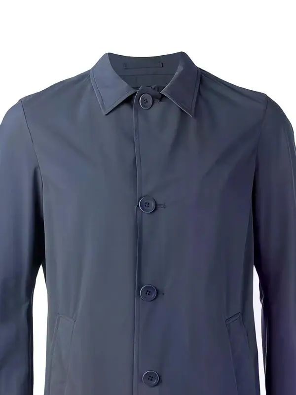 Herno Mid Length Raincoat - Blue