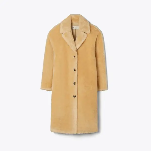 Tory Burch Faux Shearling Coat