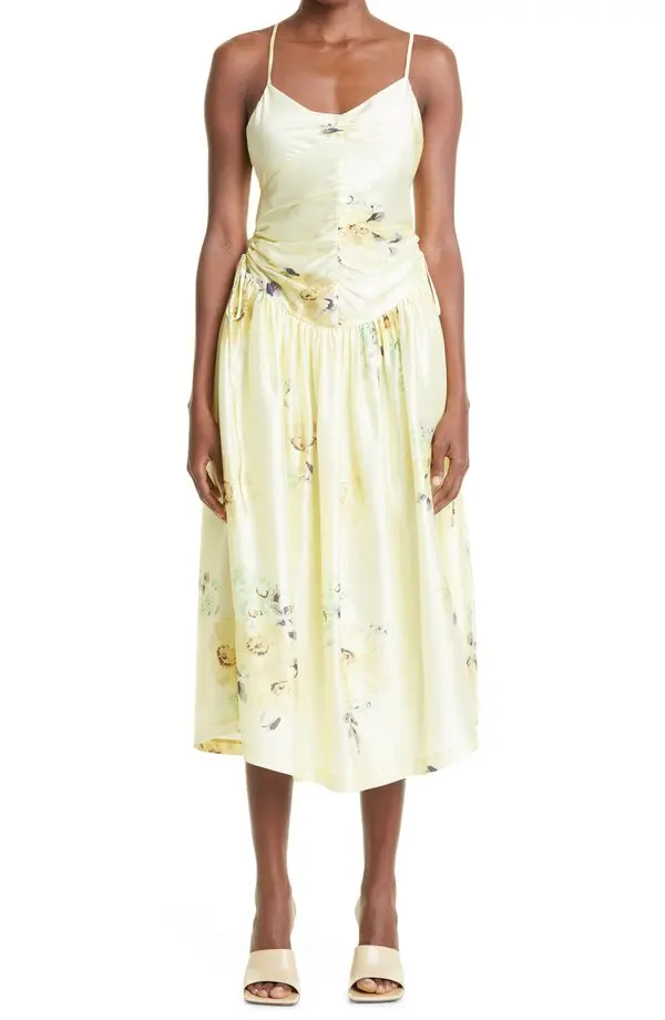 rebecca taylor open back dress Rebecca Taylor Floral Strappy Open Back Silk Dress - Lemonade Combo