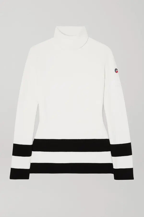 Fusalp Striped Knitted Turtleneck Sweater